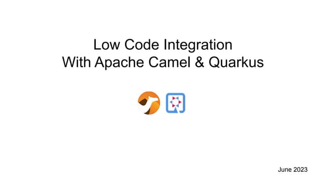 Low Code Integration With Apache Camelpdf