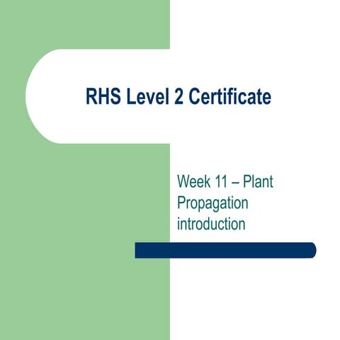 Rhs level 2 week 11 2011 | PPT