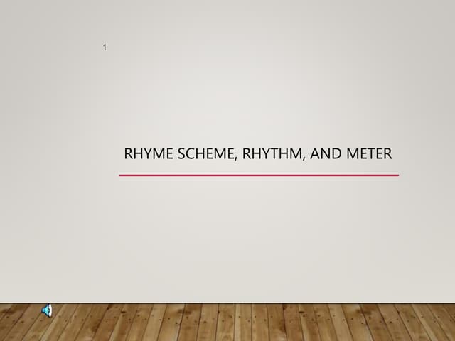 Meter in Poetry | PPT