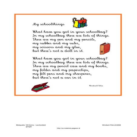 Rhyme Schoolthings | PDF
