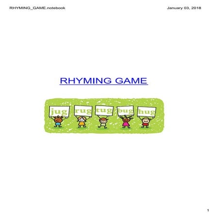 Rhyming game pdf | PDF