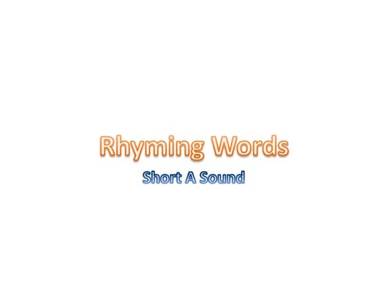 Rhyming Words | PPTX