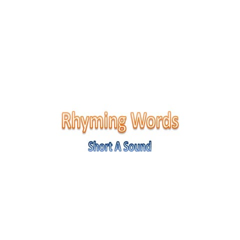 Rhyming Words | PPT