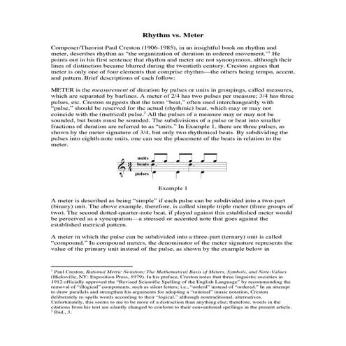 Rhythm vs. meter | PDF | Classical Music | Music