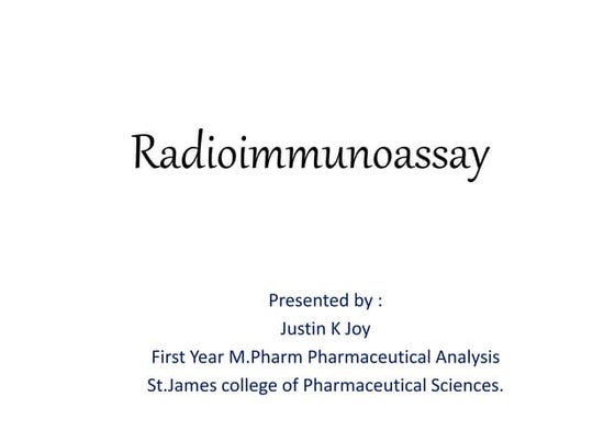 Immunoassay | PPT