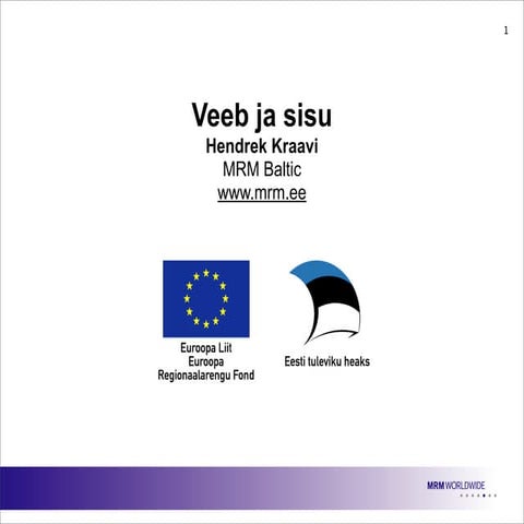 Ria Presentatsioon Hendrek Kraavi | PDF