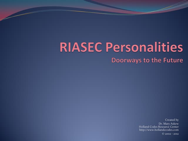 Holland Code Presentation (8.2.13) - Copy | PDF