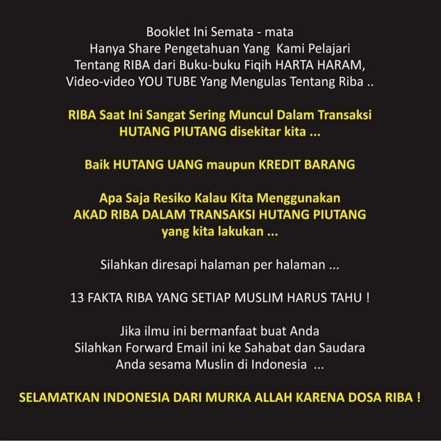booklet tanpa riba MTR | PDF