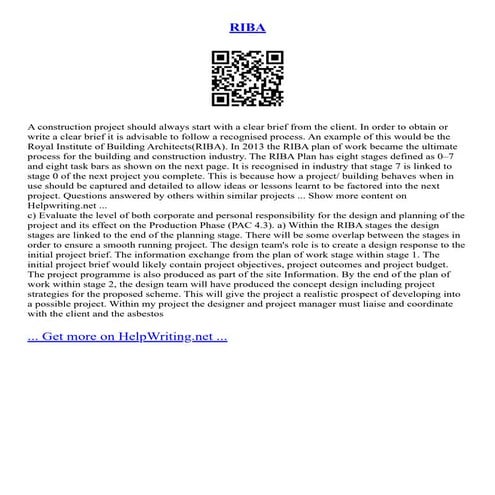 RIBA | PDF