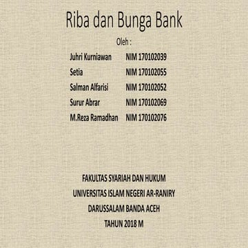 Riba dan bunga bank | PPTX