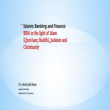 Islamic Banking: RIBA_Various Holy Scriptures.pptx