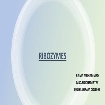 Ribozyme technology | PPTX