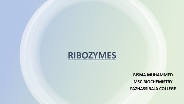 Ribozyme | PPTX