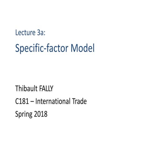 chapter 04 The Specific Factors Model.ppt