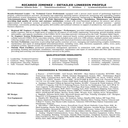 Detailed LinkedIn Profile: | PDF