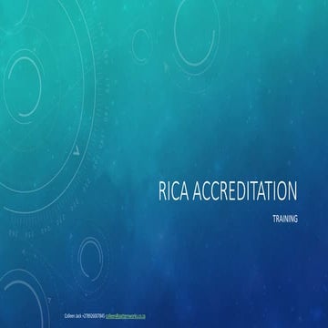 Rica training | PPTX