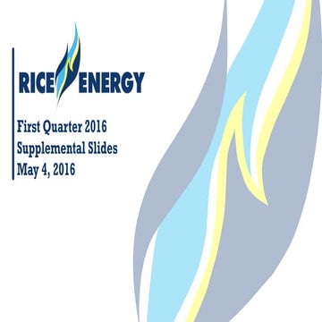 Rice Energy's 1Q16 PowerPoint Presentation for Investors | PDF ...