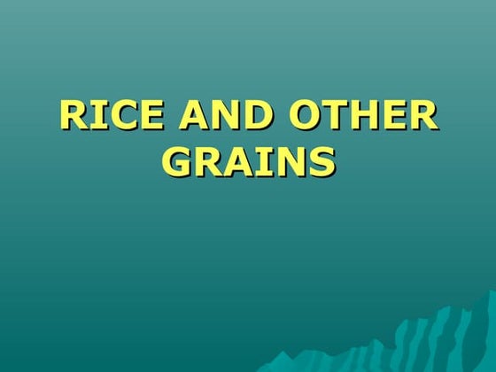 Cereals | PPT