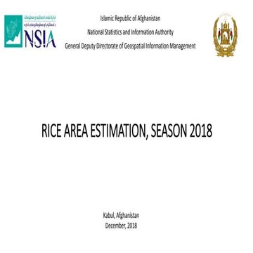 Rice area estimation, season 2018 | PPT