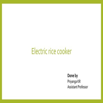 Rice cooker | PPTX
