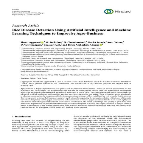 Rice Disease Detection Using Artificial Intelligence And Machine Pdf