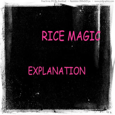 Rice magic | PPT