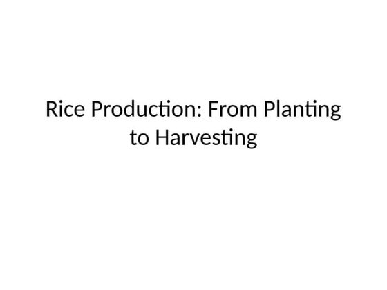 Grade 10 - HARVESTING, THRESHING, DRYING, STORING,.pptx | Agriculture ...