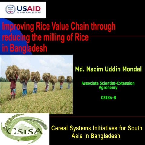 Improving Rice value chain through efficient milling of rice in ...
