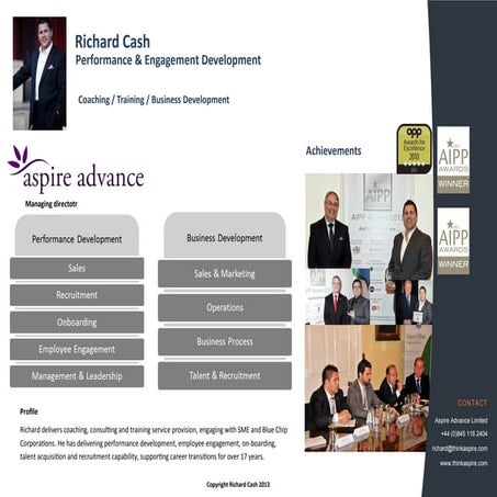 Richard cash cv summary | PDF | Business Administration | Business