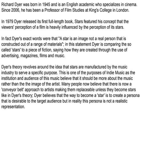 Richard Dyer Theory | PPTX