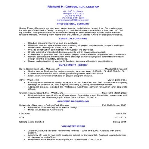 Richard Gerdes Resume | PDF
