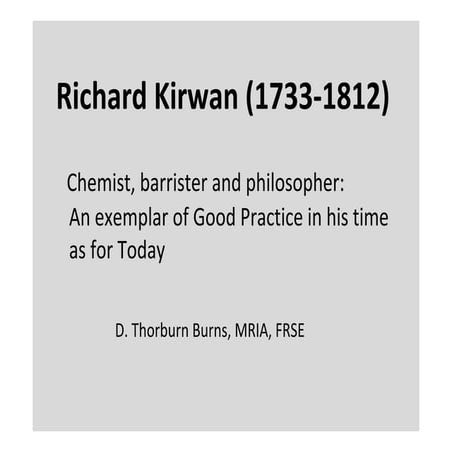 Richard Kirwan (1733-1812) - Chemist, Barrister and Philosopher - An ...