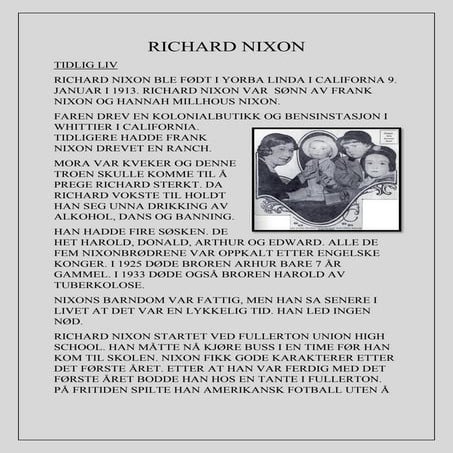 President Richard Nixon | PDF
