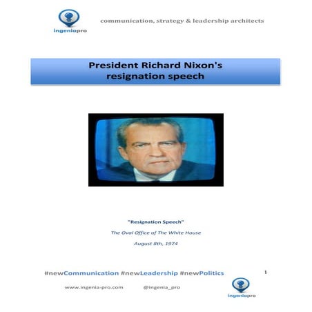 President Richard Nixon's resignation speech | PDF