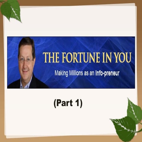 The Fortune In You | Richard Tan Success Resources | PDF