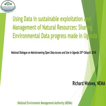 Using Data in sustainable exploitation and Management of Natural ...