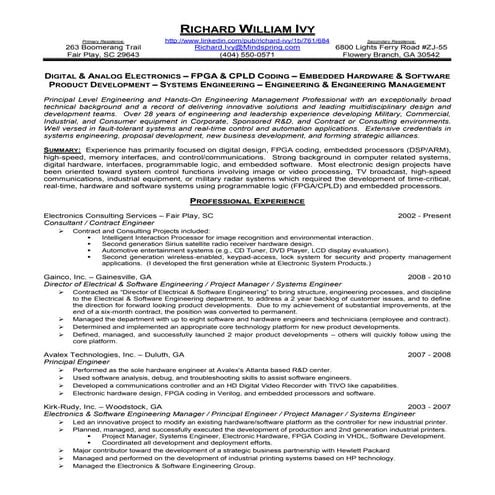 Richard William Ivy Resume | PDF