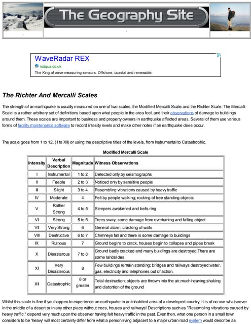 Measuring earthquakes | PPT
