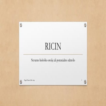 Ricin | PPT