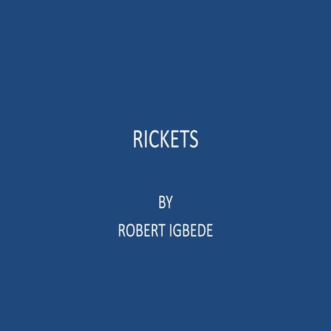 Rickets | PPT