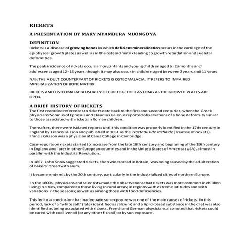 RICKETS- COMPREHENSIVE | PDF