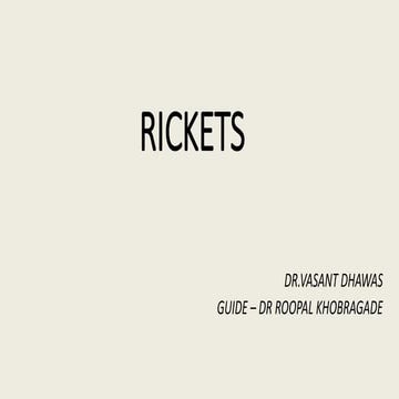 RICKETS.pptx | Endocrine and Metabolic Diseases | Diseases and Conditions