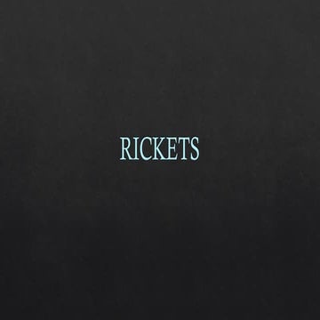 Rickets | PPTX