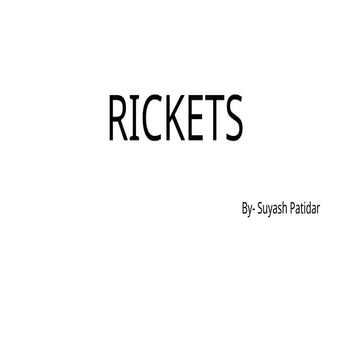 Rickets | PPTX