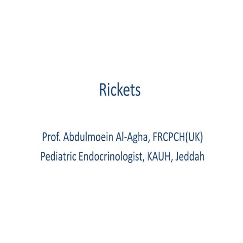 Rickets in children | PDF | Digestive Disorders | Diseases and Conditions