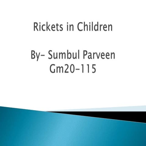 Rickets Lesson | PPTX