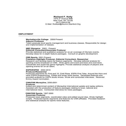 Rick Kelly Resume | PDF