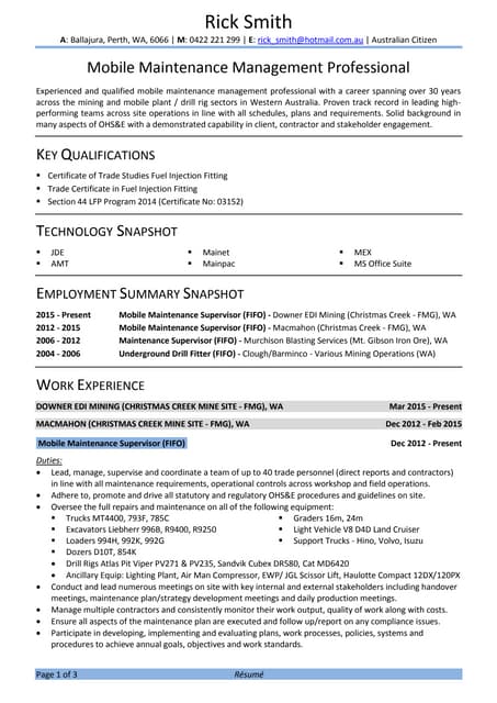 Fred Dunn -- Resume | PDF