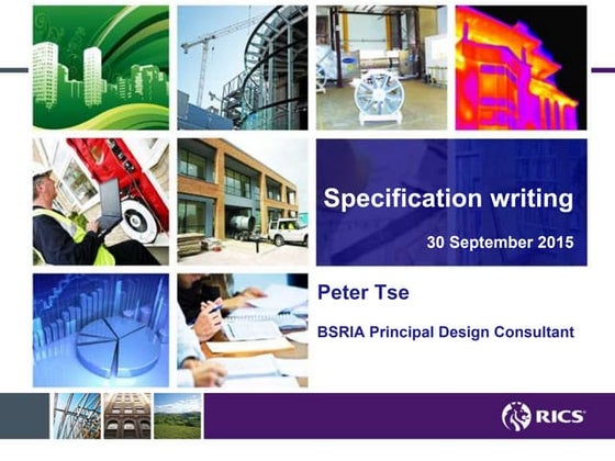 Specifications 101 | PPT