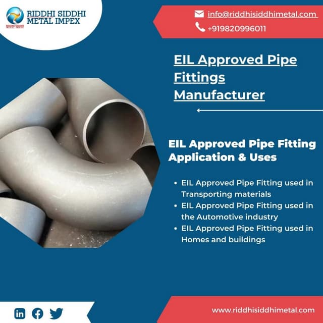 Pipe Fitting Elbow | IBR Approved | EIL Approved | Pipe Fittings Outlet Manufacturer | PDF